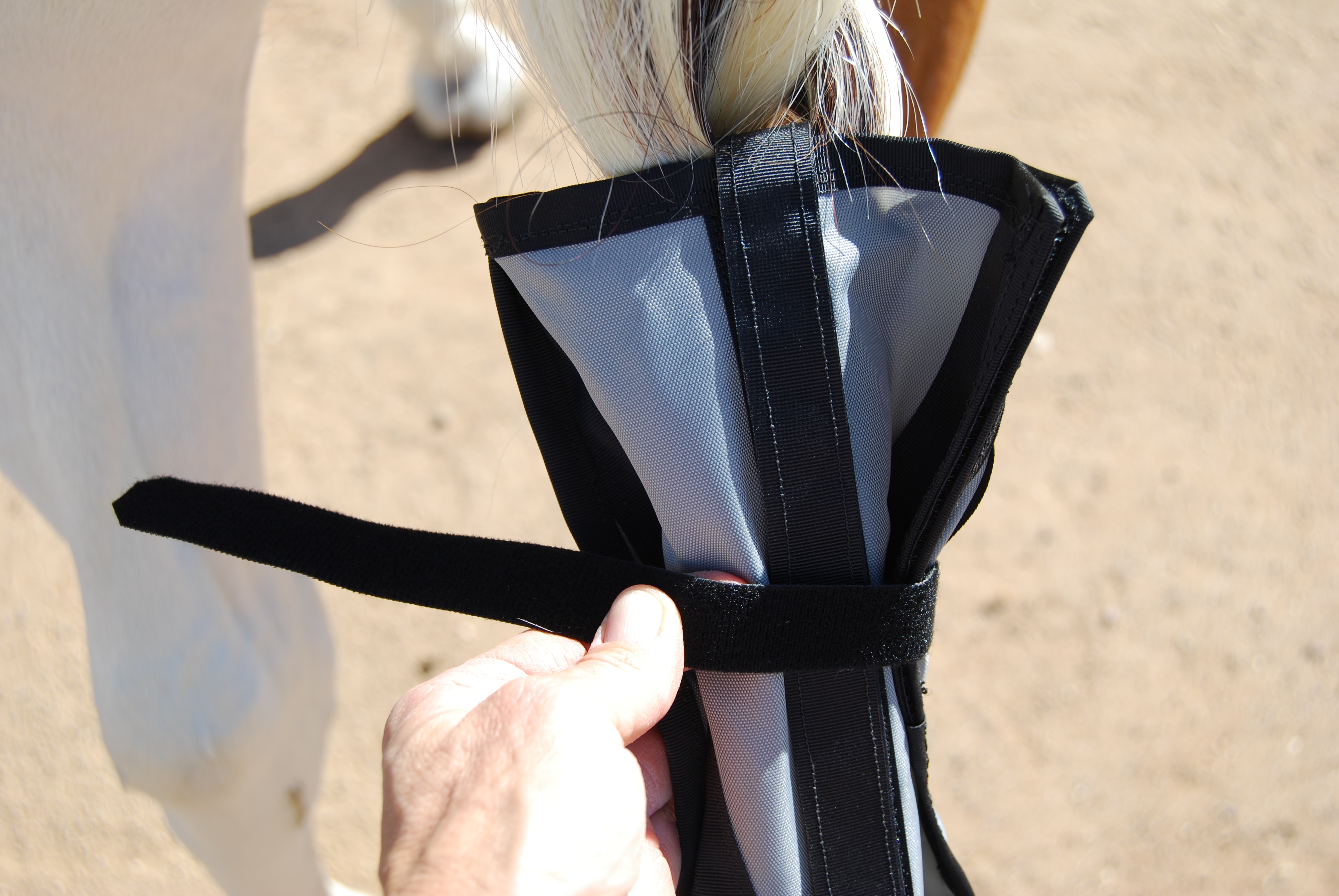 Closer view of first loop around with the one wrap | "Blooming Tails ...